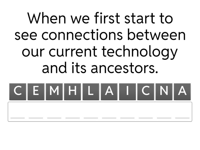 History of Computer: Basic Computing Periods - Anagram