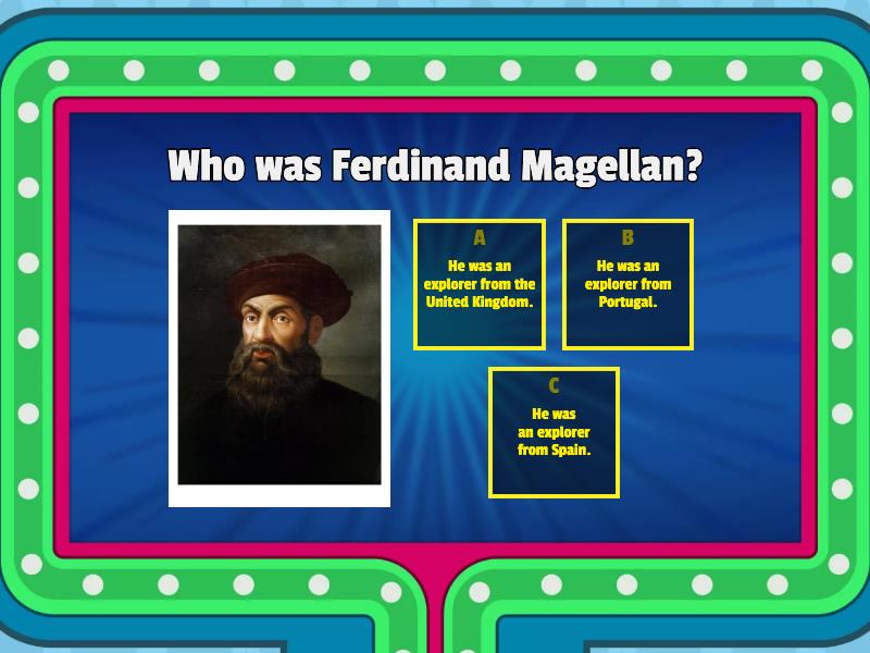 Skyrocket 3 Ferdinand Magellan Questions (YGB53) - Gameshow quiz
