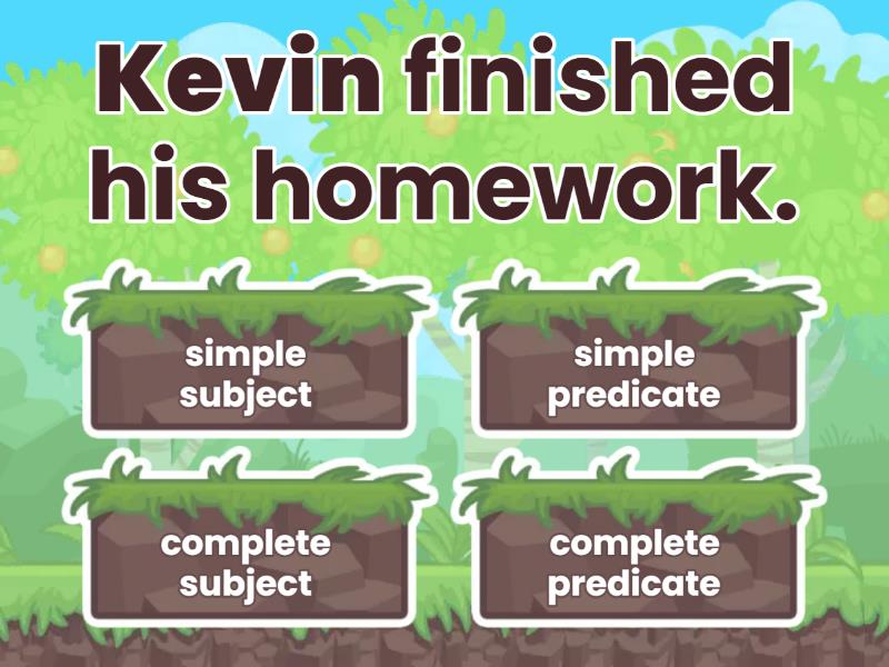 Simple, Complete, and Compound Subjects and Predicates - Quiz