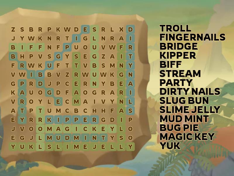 Kipper and the Trolls - Wordsearch