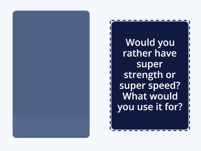 Would you rather... Superhero Edition - Speaking cards