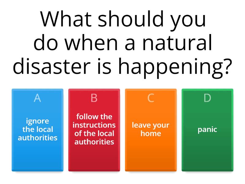 Natural disaster practice 1 - Quiz