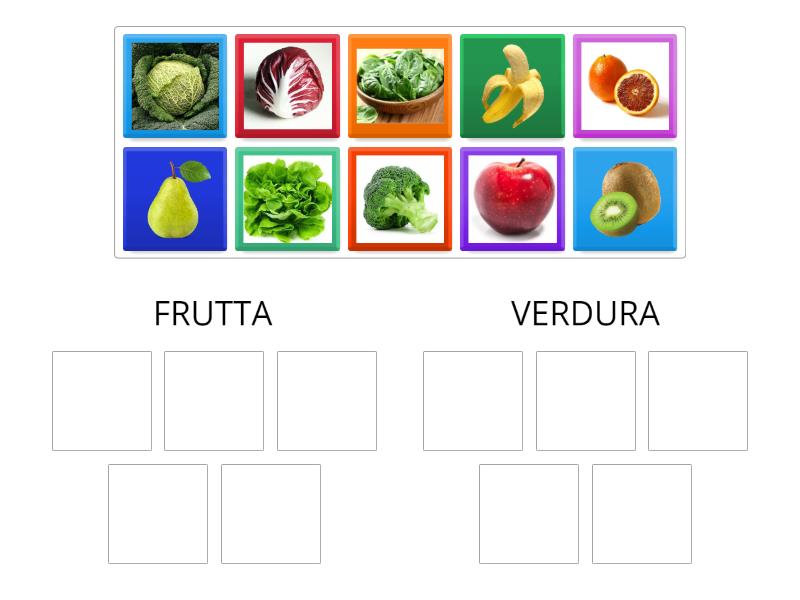 FRUTTA e VERDURA - Group sort