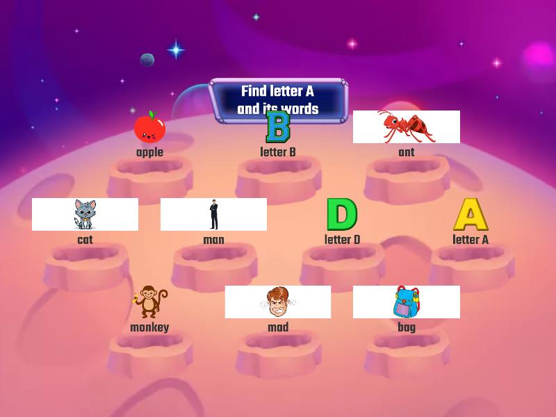 Find the Letter A - Whack-a-mole