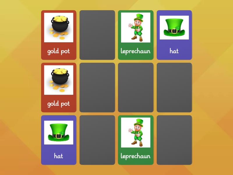 St. Patrick's day memory - Matching pairs