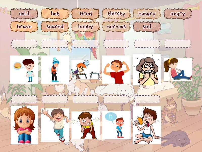 Family and Friends 2 unit 2 feelings and emotions - Match up