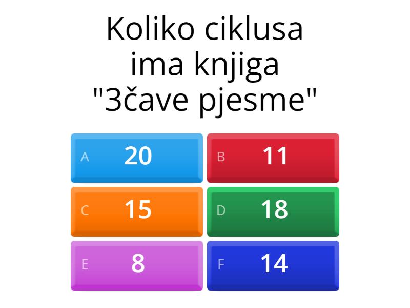 3čave pjesme Kviz - Quiz