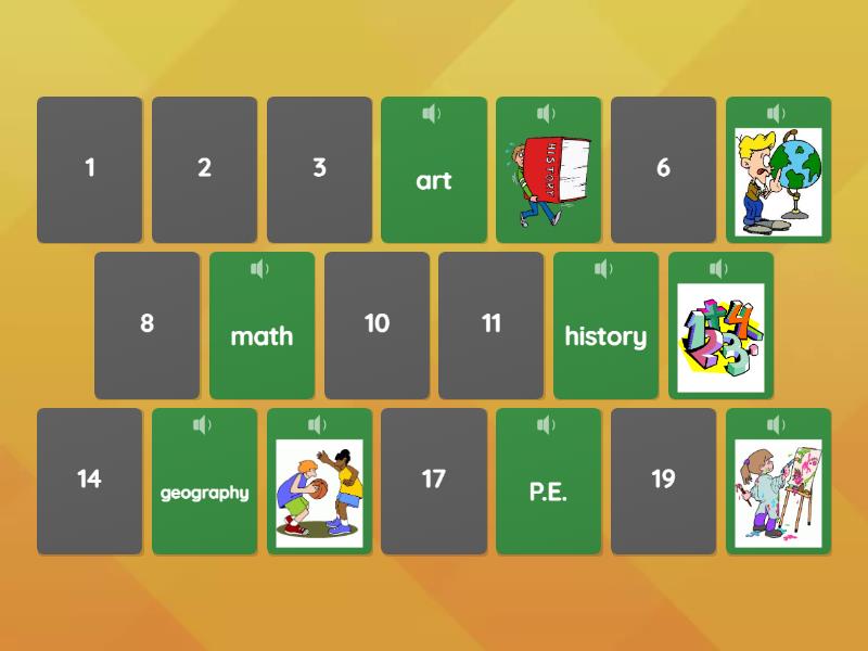 subjects - Matching pairs