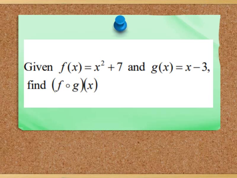 Composition of Functions - Flash cards