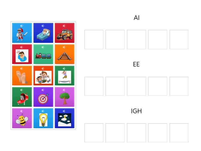 SOUNDS 'AI - EE - IGH' - Group sort