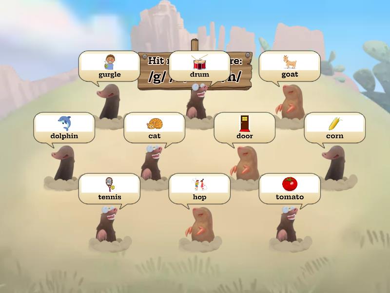 05 g_k_h - identifying initial sound - Whack-a-mole