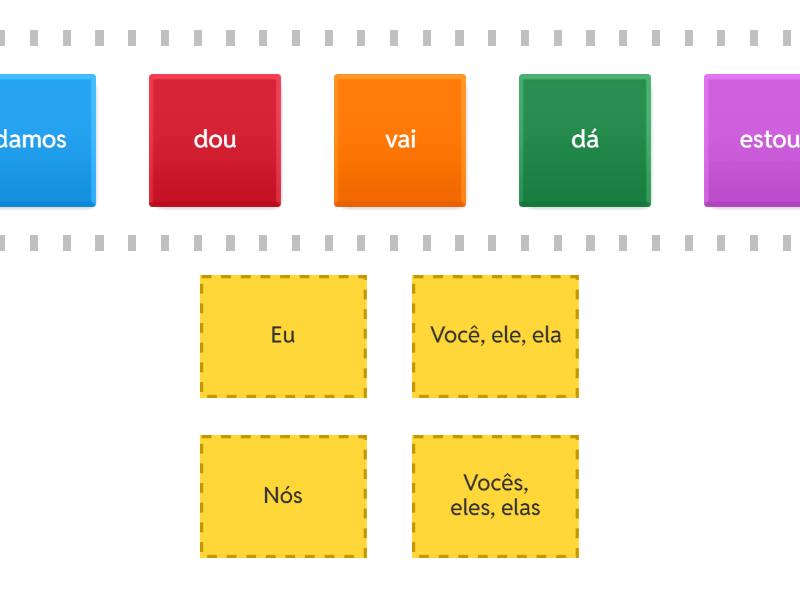 verbos irregulares - SER, ESTAR, IR, DAR - Speed sorting