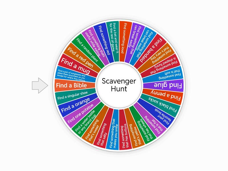 NFM Scavenger Hunt - Spin the wheel