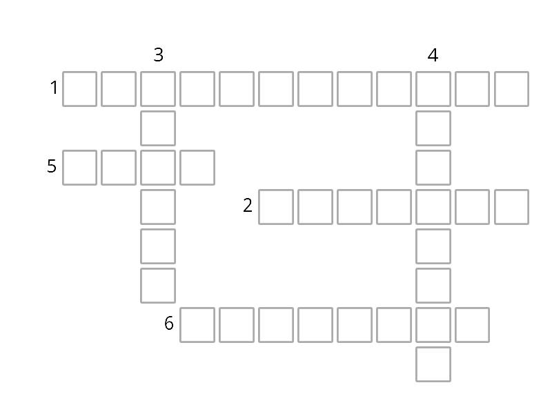 Crossword Vocabulary Reactions -Unit 1 - Crucigrama