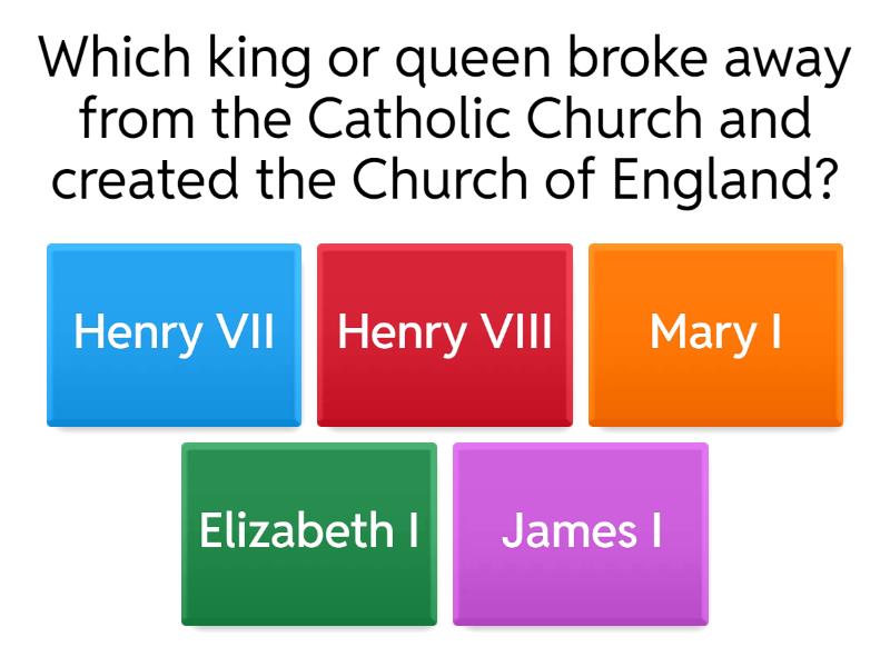 Which Queen / King... (Tudor & Stuart Monarchs) - Quiz