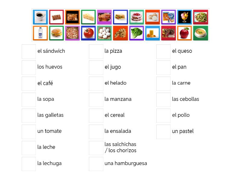 La comida 1 - Match up