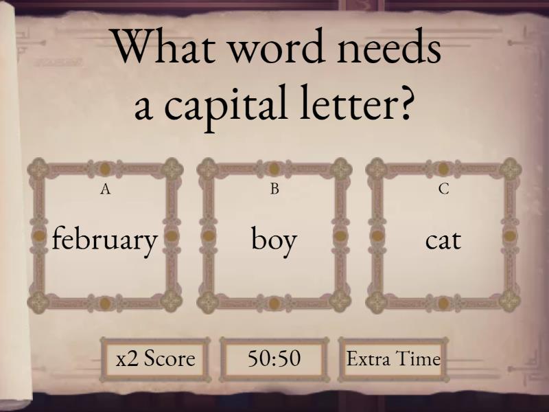 Capital Letters Big Super Quiz - Gameshow quiz