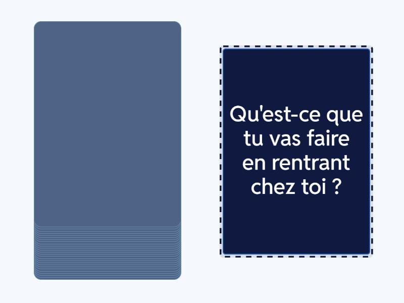 Qu'est-ce que tu vas faire ? - Speaking cards