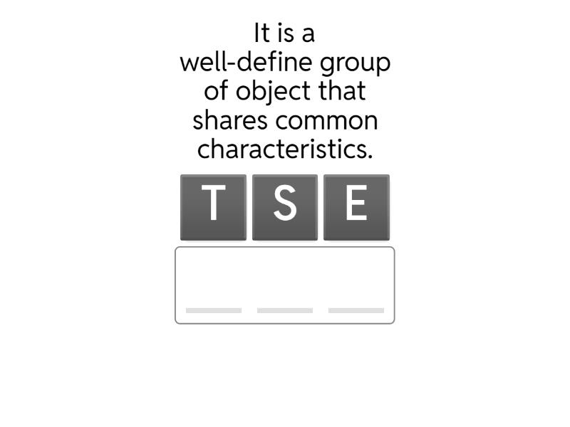 LANGUAGE PRACTICE ON SET - Anagram