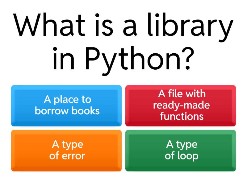 Python Libraries – Follow-up - Quiz