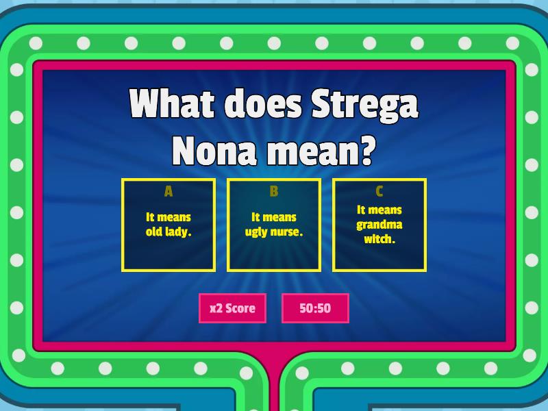 Strega Nona - Gameshow quiz