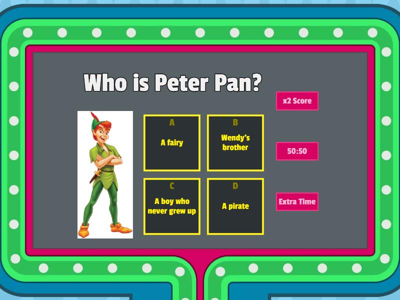 Peter Pan game - Gameshow quiz