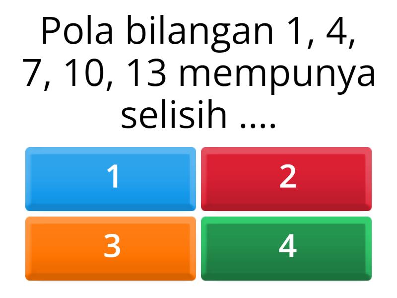 Quiz Pola Bilangan - Kuis