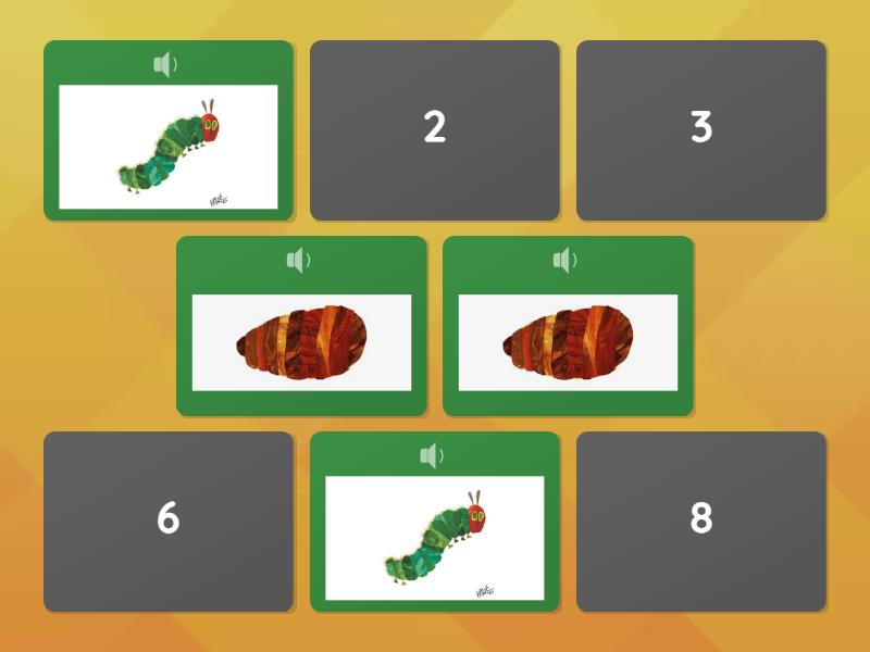 THE VERY HUNGRY CATERPILLAR MEMORY GAME - Matching pairs