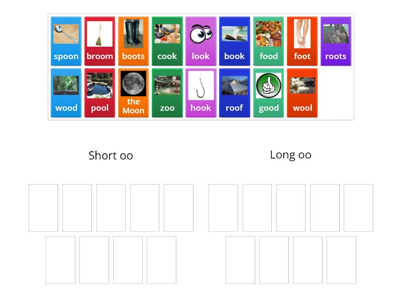 Phonic oo part 1 pronunciation - Group sort