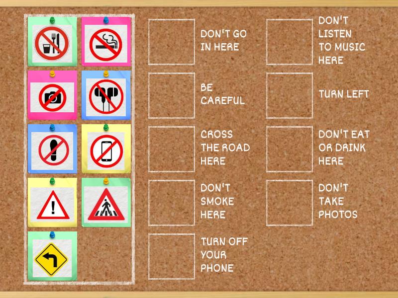 INIC MOD 1 CLASS 2C - Vocabulary 2 Signs - Match up