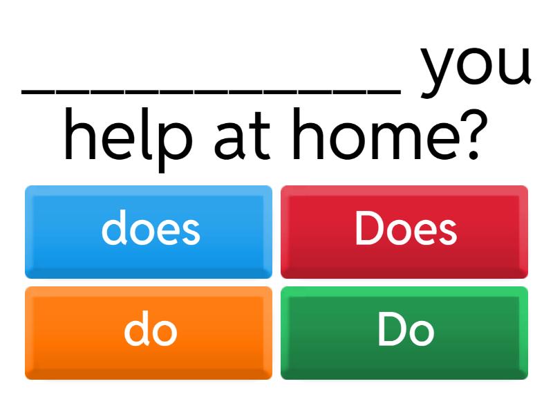 2B Ch.1 Does he...? - Quiz