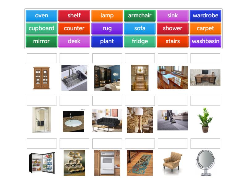 3A furniture flashcards - Match up