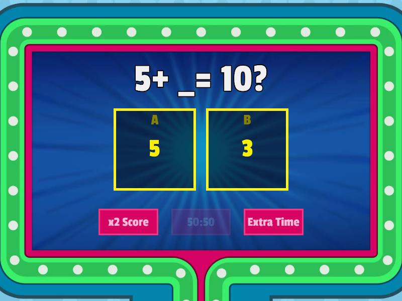 Number bonds to 10 Quiz - Gameshow quiz