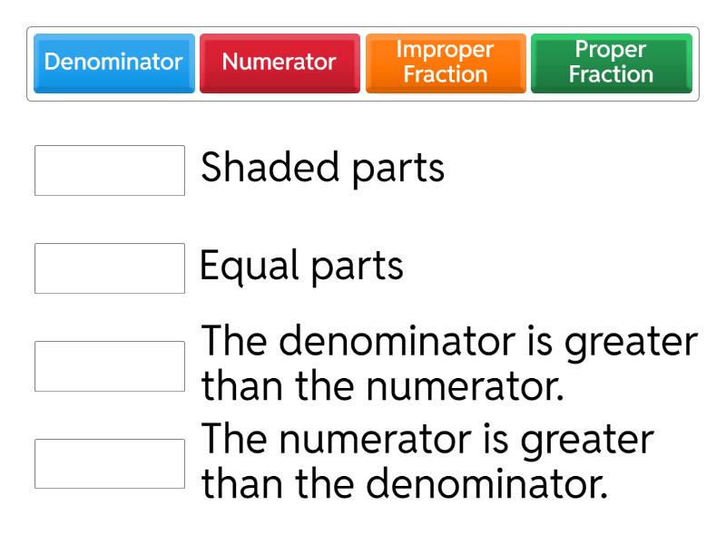 Fraction Lesson opener - Match up
