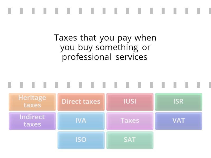 Taxes - Find the match