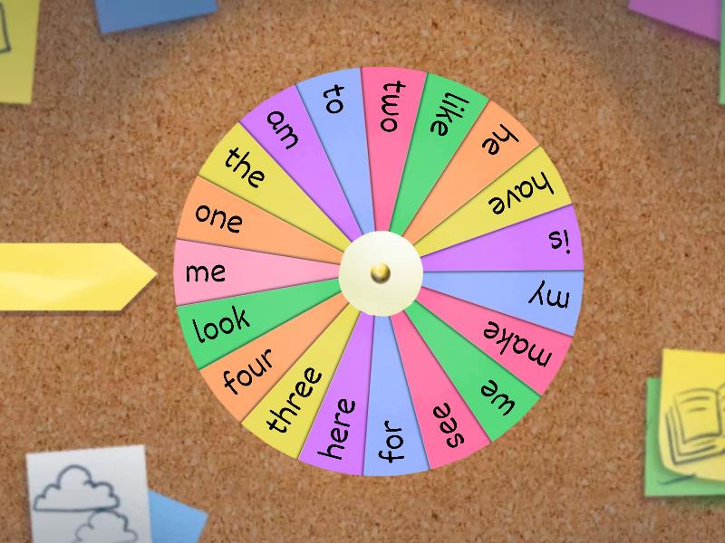 Review the sight words - Spin the wheel