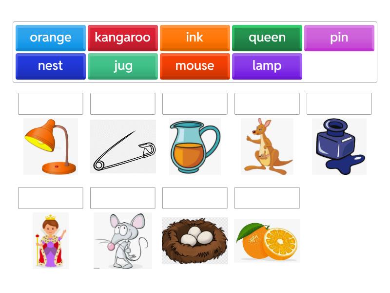 Words (Ii - Qq) - Match up