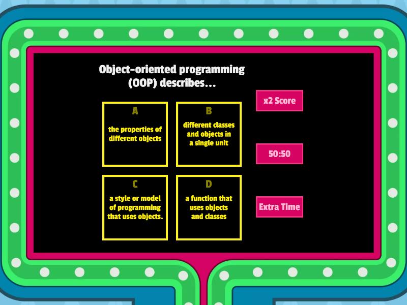 Coding Quiz (12) : Python OOP - Gameshow quiz