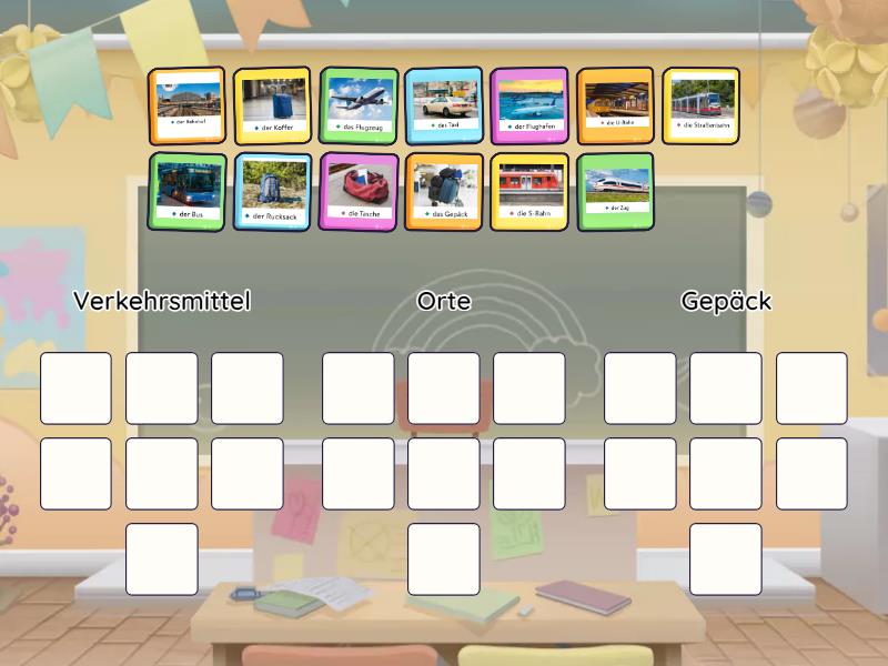 A1 L10 - Wortschatz - Group sort