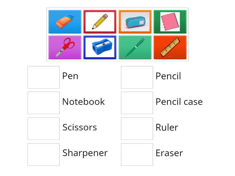 School supplies - Match up