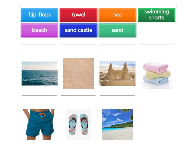beach vocabulary - Match up