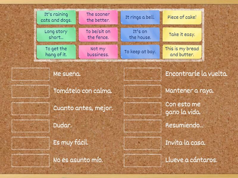 English common expressions 1 - Match up