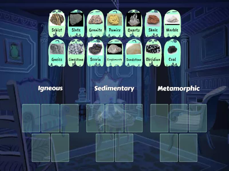 Examples of Types of Minerals - Group sort