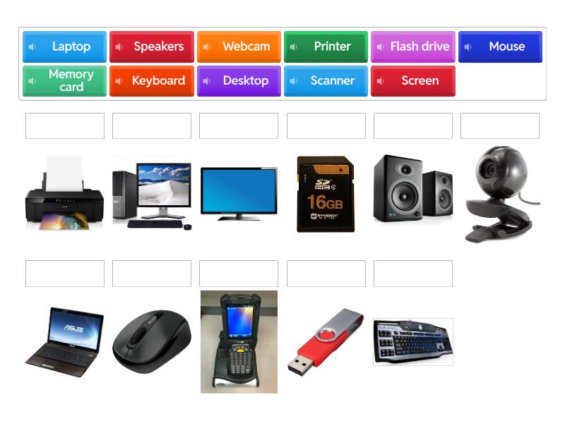 Computer technology vocabulary - Match up