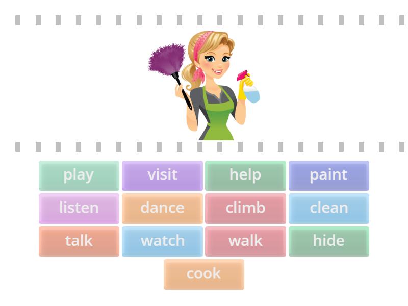 Fly high 2. Unit 21. Verbs. - Find the match