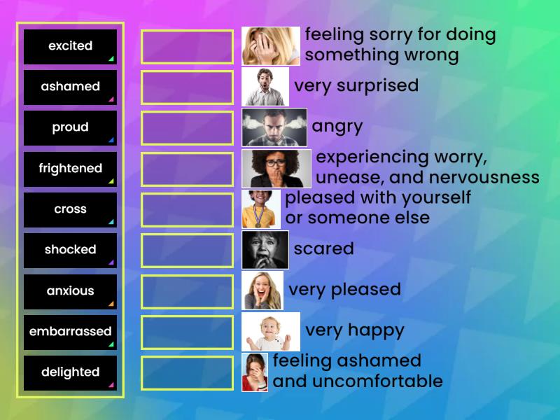 Describing Feelings A2-B1 Solutions - Match up