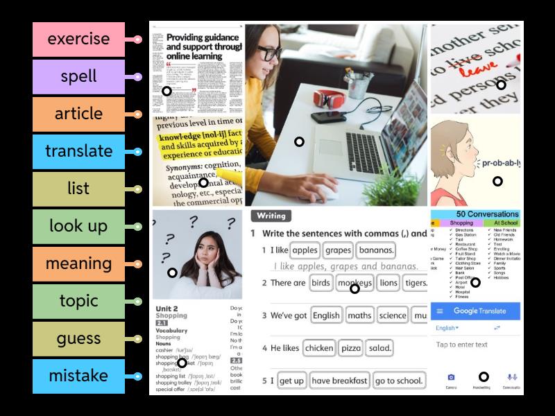 Words to describe language learning. Prepare 7. Unit 16 - Labelled diagram