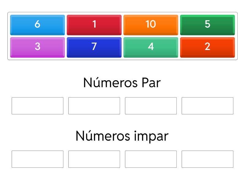 Números par e impar - Ordenar por grupo