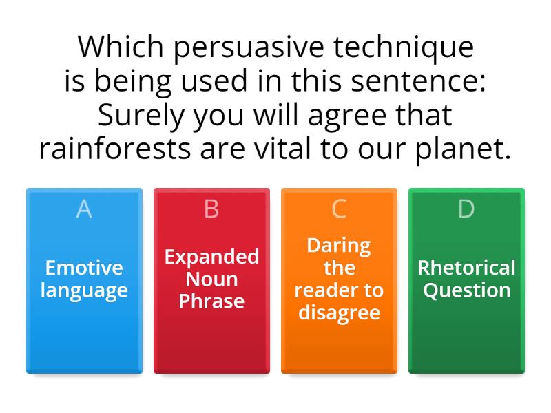 Persuasive Language - Quiz