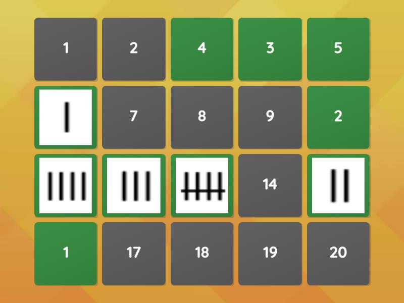 number pairs to 10 tally marks edition - Matching pairs